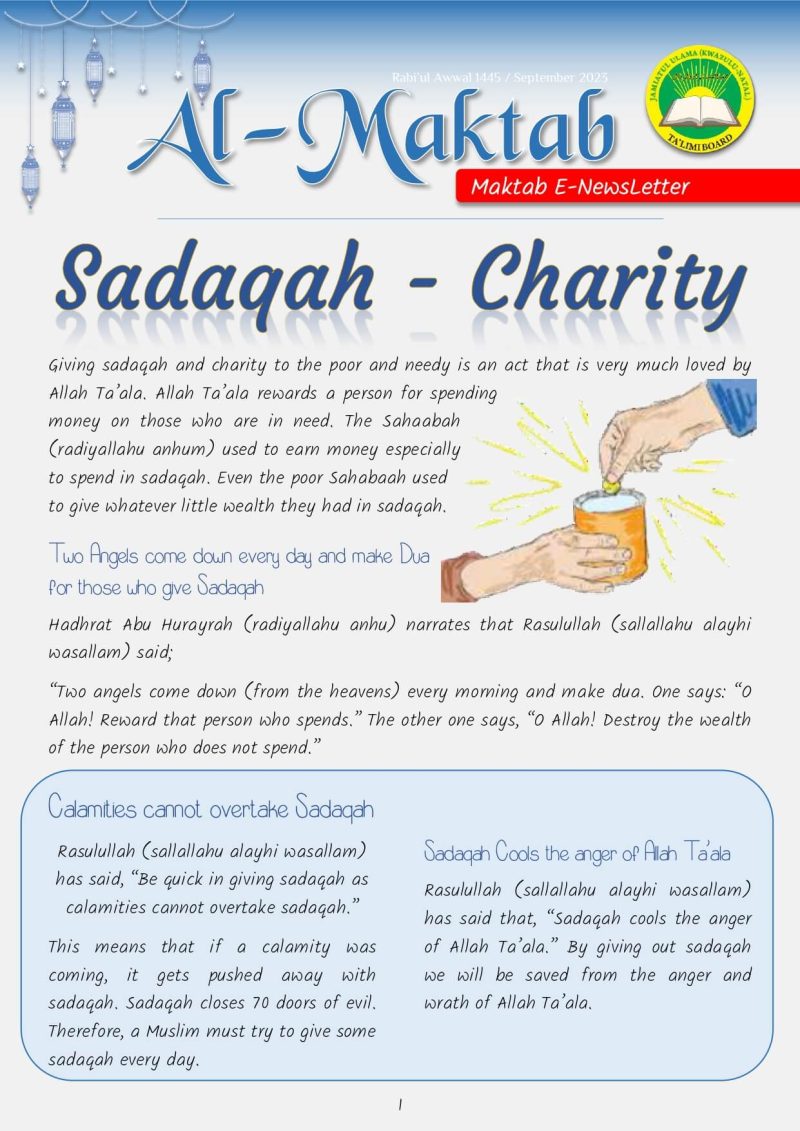 Al-Maktab Newsletter – Ta'limi Board KZN